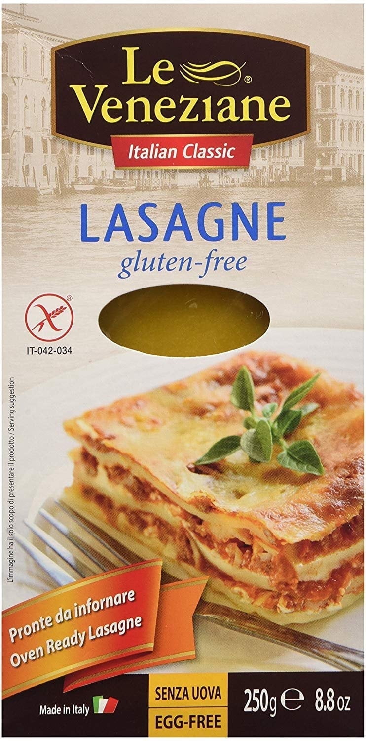 Le Veneziane Lasagne Sheets 250g Pack of 2 Oven Ready Suitable for the ...