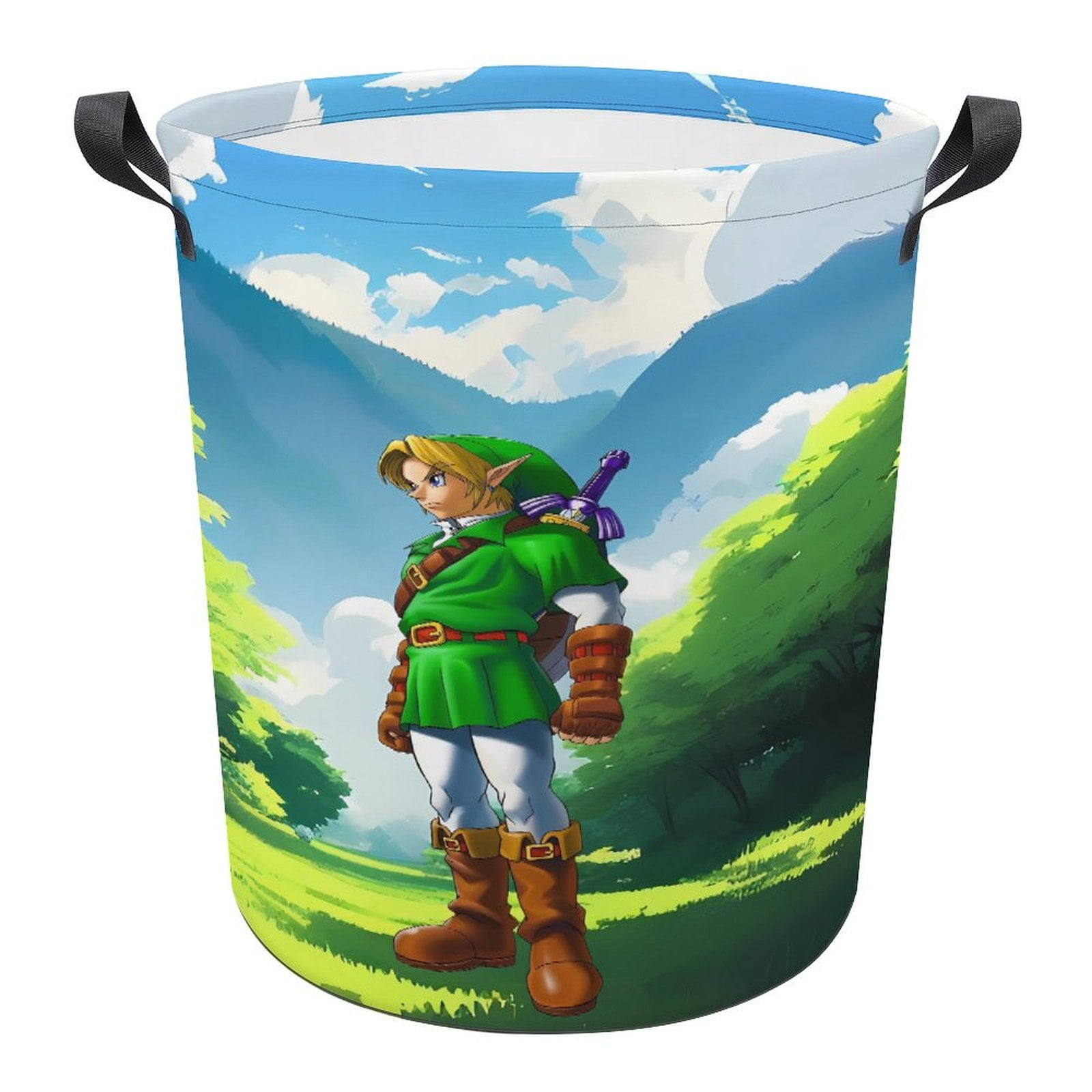 The Le-gend of Zel-da Laundry Hamper, Round Collapsible Hamper Laundry ...