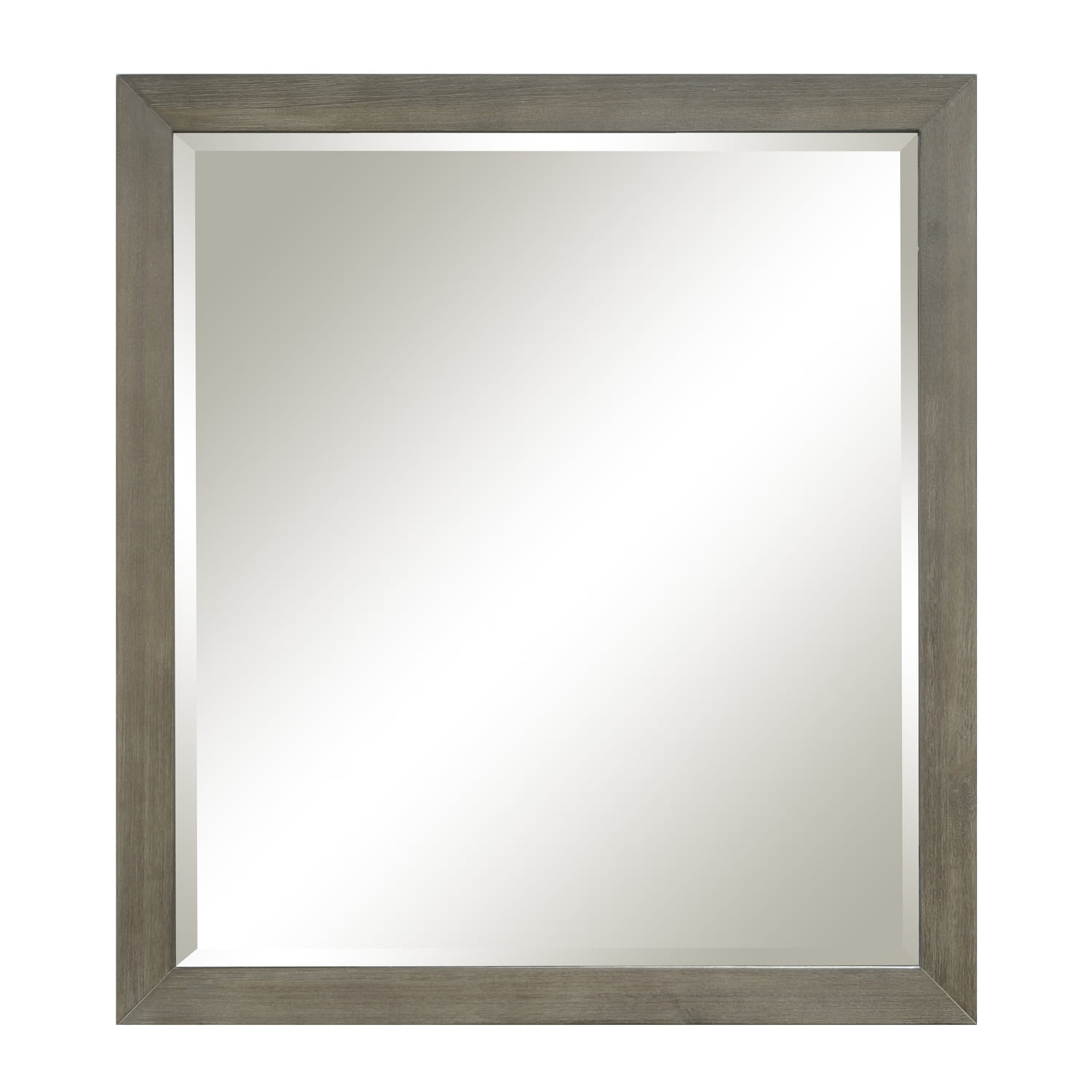 LeBath by Sunny Wood Collin 36" x 40" Framed Mirror, Rustic Taupe ...