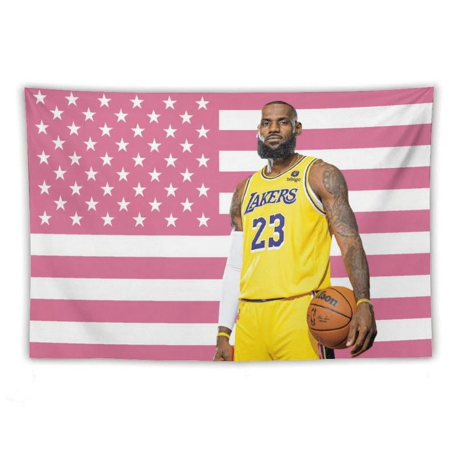 LeBron Art James wall tapestry American Flag Poster for College Dorm ...