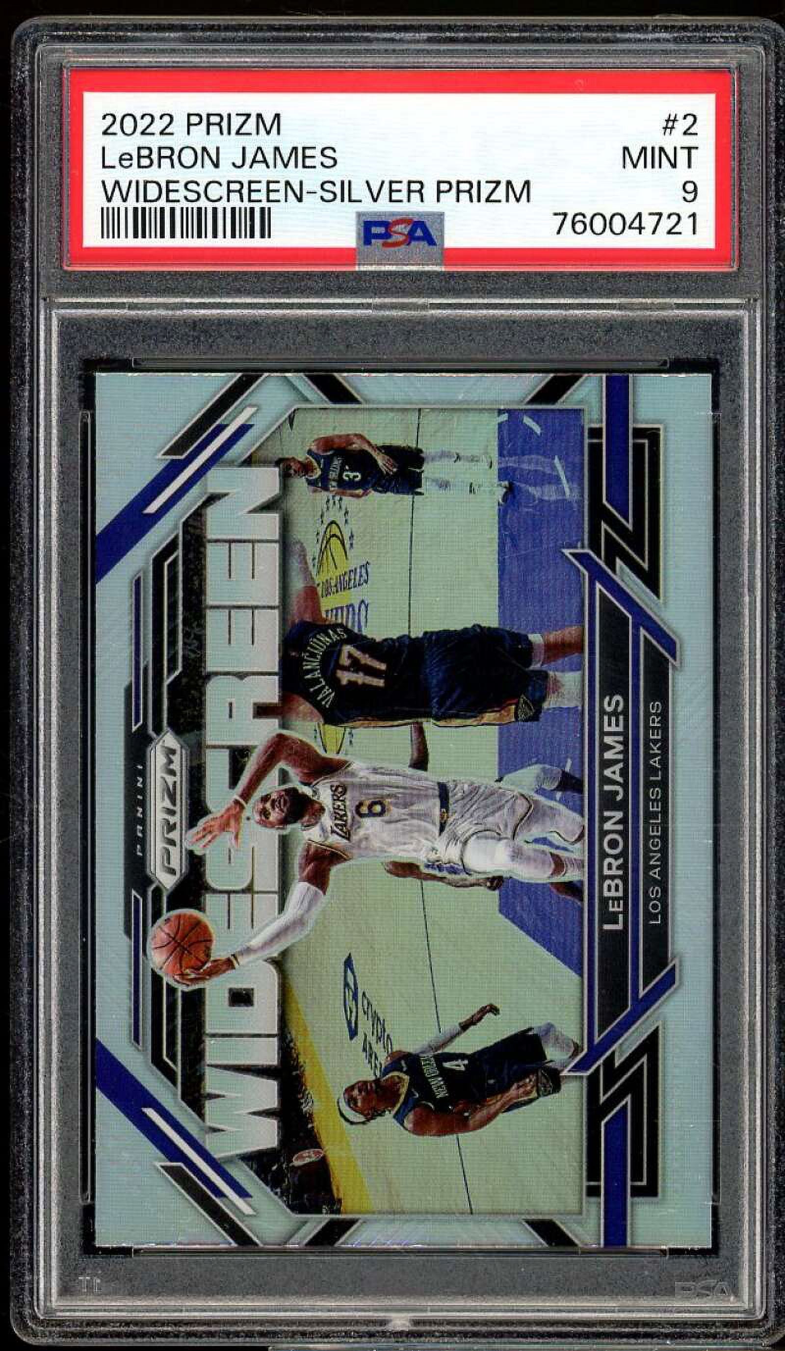 LeBron James Card 2022-23 Panini Prizm Black Widescreen Silver Prizm #2 ...