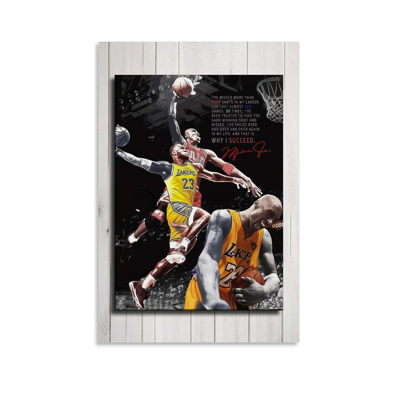 LeBron James Dunk Poster (11) Painting Vintage Poster Picture Print ...