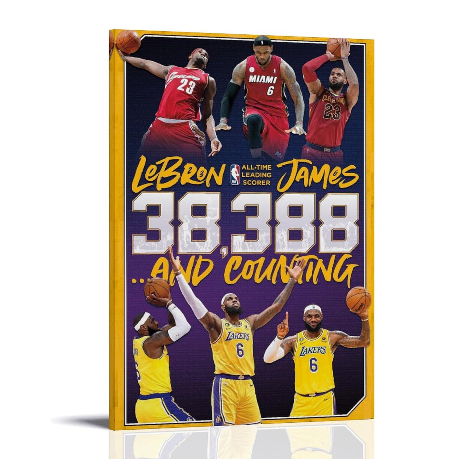 LeBron James Dunk Poster (13) Painting Vintage Poster Picture Print ...