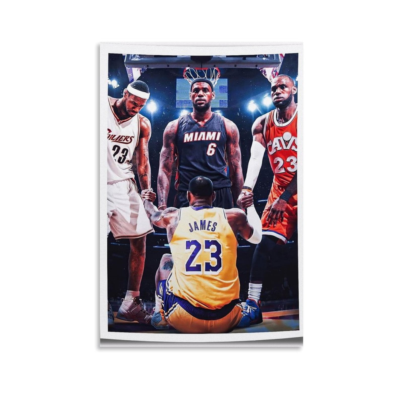 LeBron James Dunk Poster (14) Painting Vintage Poster Picture Print ...