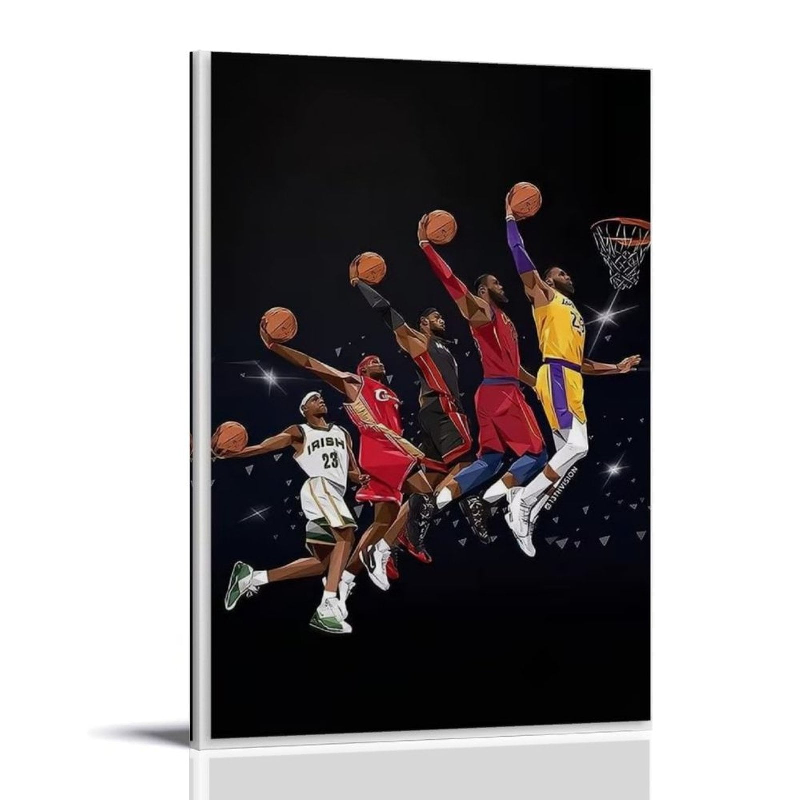 LeBron James Dunk Poster (6) Painting Vintage Poster Picture Print Wall ...