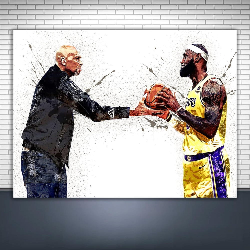 LeBron James, Kareem Abdul Jabbar, "Passes the Torch", Premium Poster ...