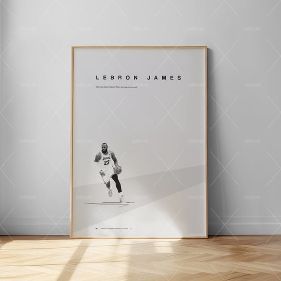 LeBron James Lakers Poster: Mid-Century Modern NBA Print 8x12 UNFRAMED ...