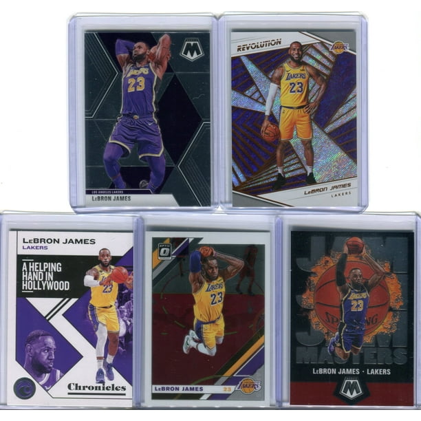 LeBron James Los Angeles Lakers Assorted Basketball Cards 5 Card Lot ...