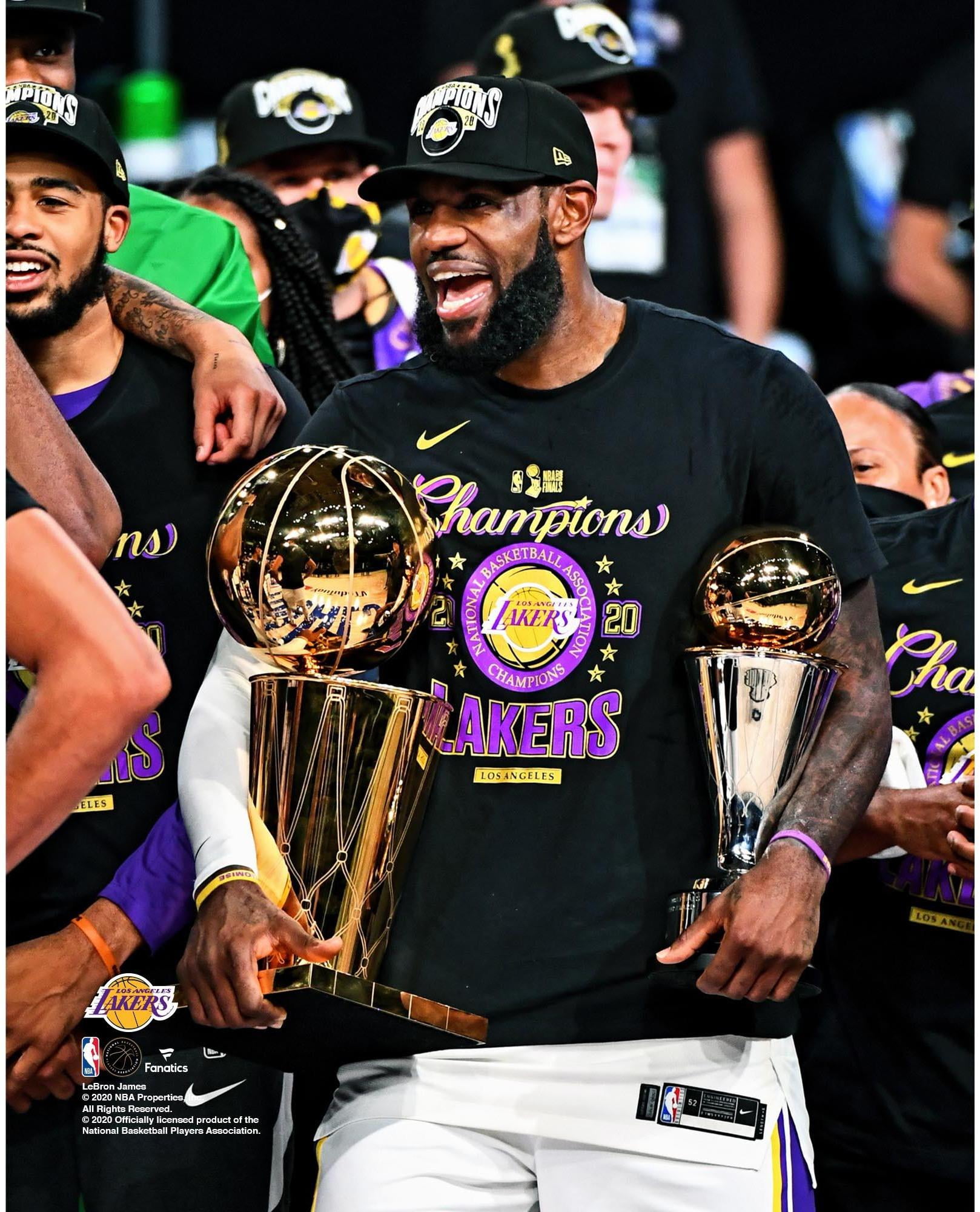 LeBron James Los Angeles Lakers Unsigned 2020 NBA Finals Bill Russell ...