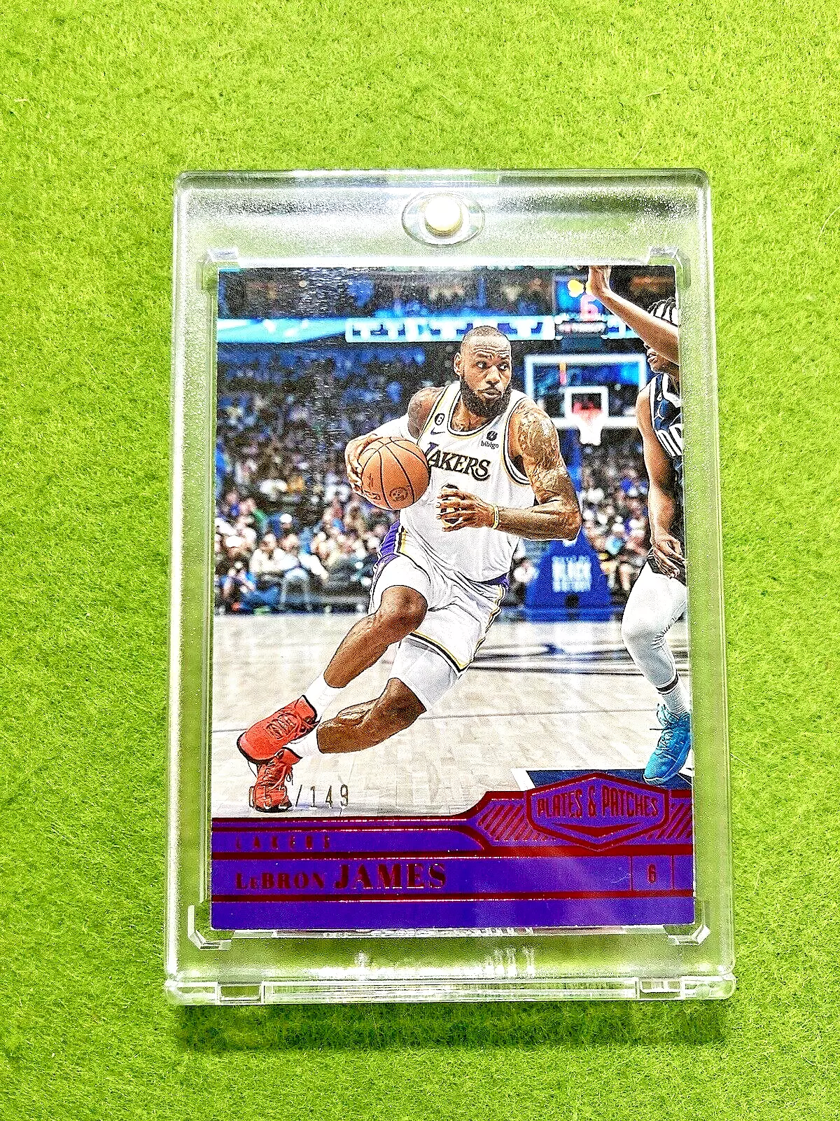 LeBron James RED FOIL # /149 CARD JERSEY #6 LAKERS SP 2022 Plates and ...