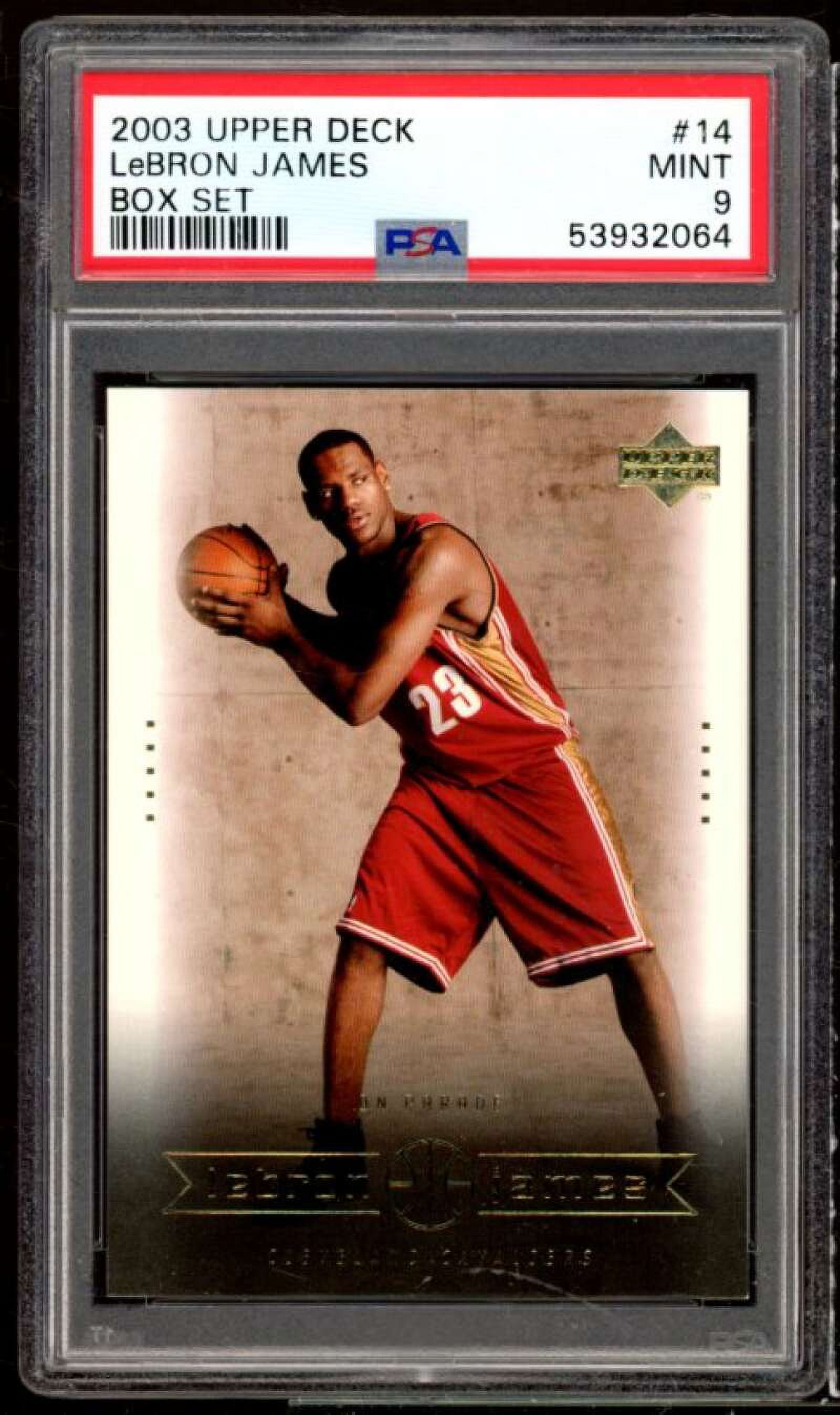 LeBron James Rookie Card 2003 Upper Deck LeBron James Box Set #14 PSA 9 ...