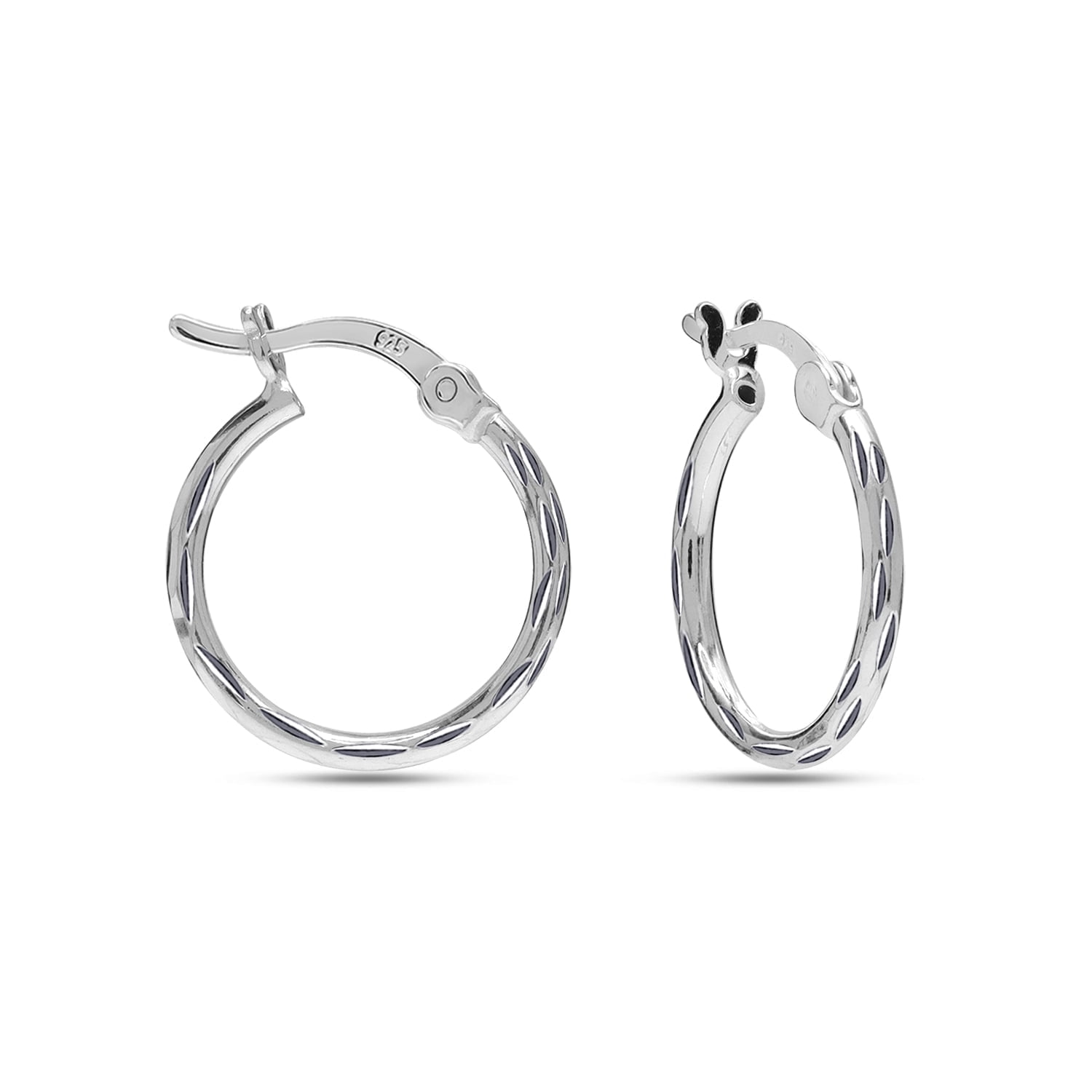LeCalla 925 Sterling Silver Hoop Earrings for Women | Small Classic ...
