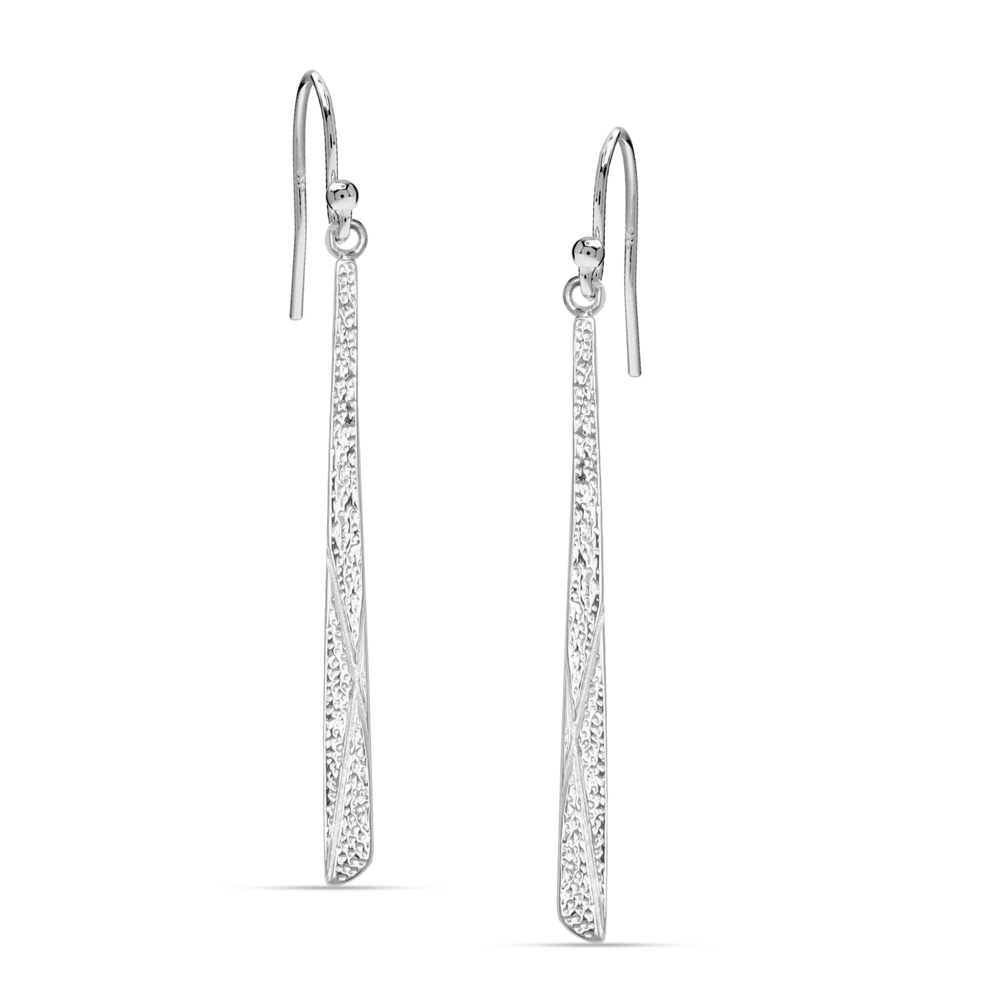LeCalla 925 Sterling Silver Minimal Long Verticle Bar Drop Earring ...