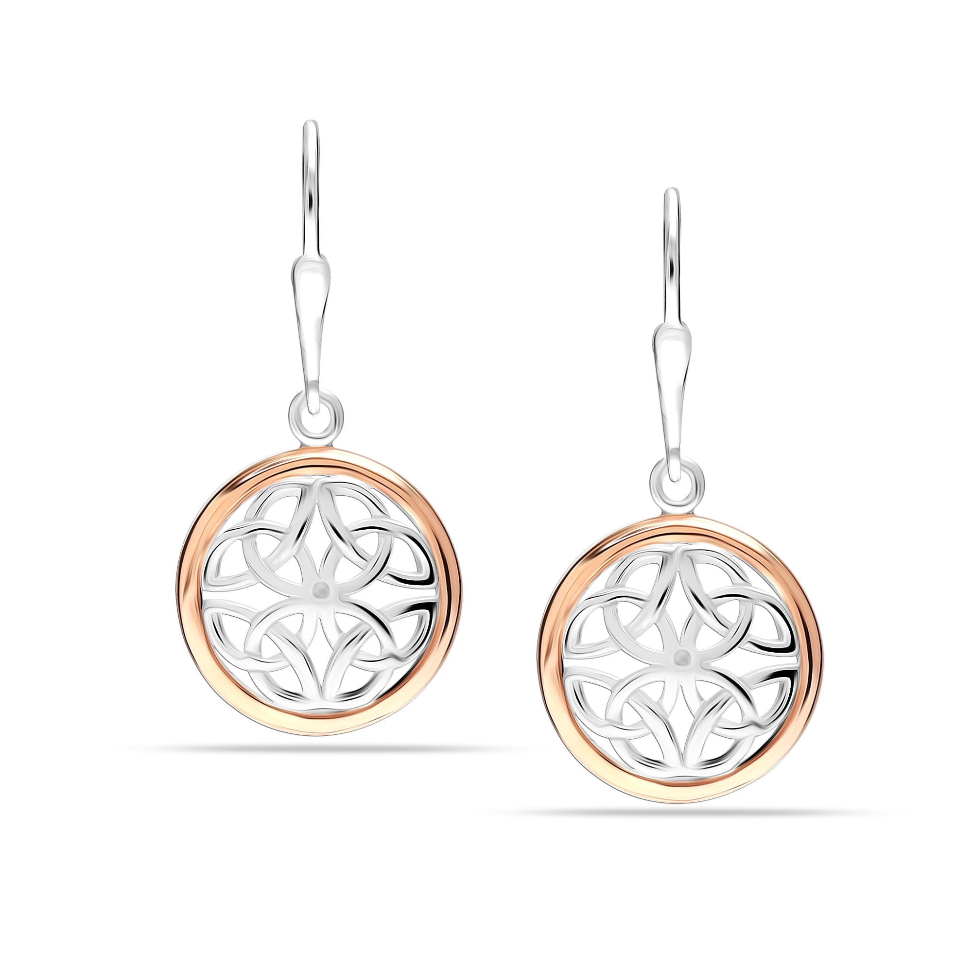 LeCalla 925 Sterling Silver Tear-Drop Lever Back Dangle Stud Earrings ...