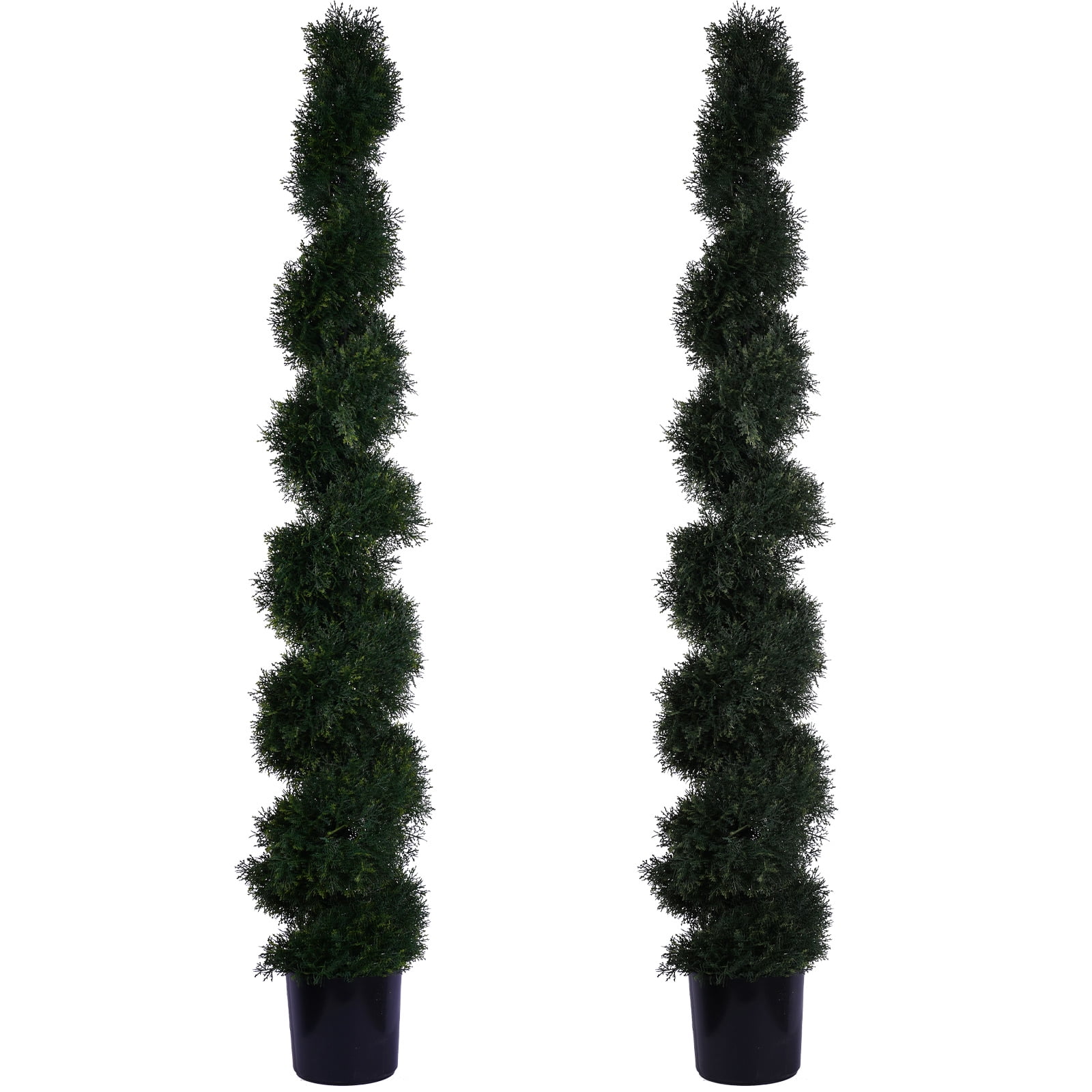 TINTEC Artificial 6-Foot UV-Resistant Boxwood Spiral Cypress-Outdoor ...