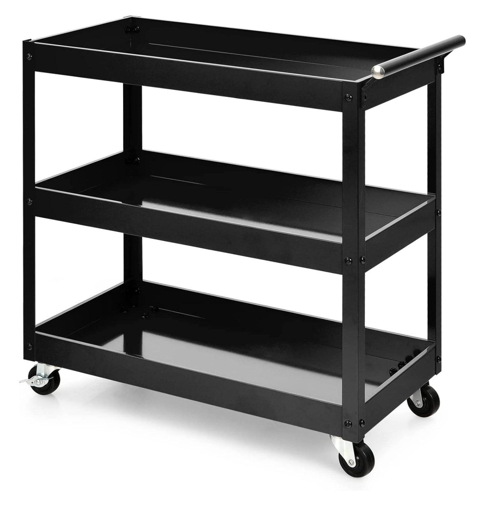LeCeleBee 3-Tier Rolling Cart, 330 lbs Capacity Utility Cart with 4 ...
