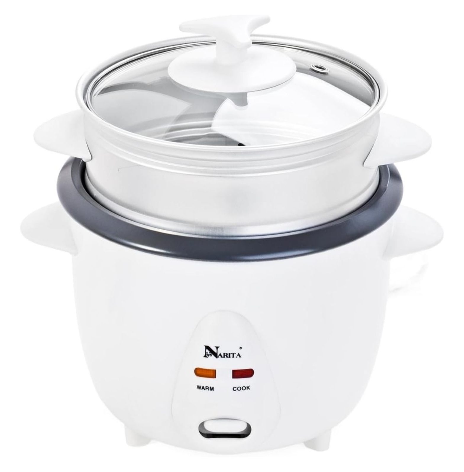 LeCeleBee NRC-150 3-Cup Non-Stick Rice Cooker with Steamer, White - Walmart.com