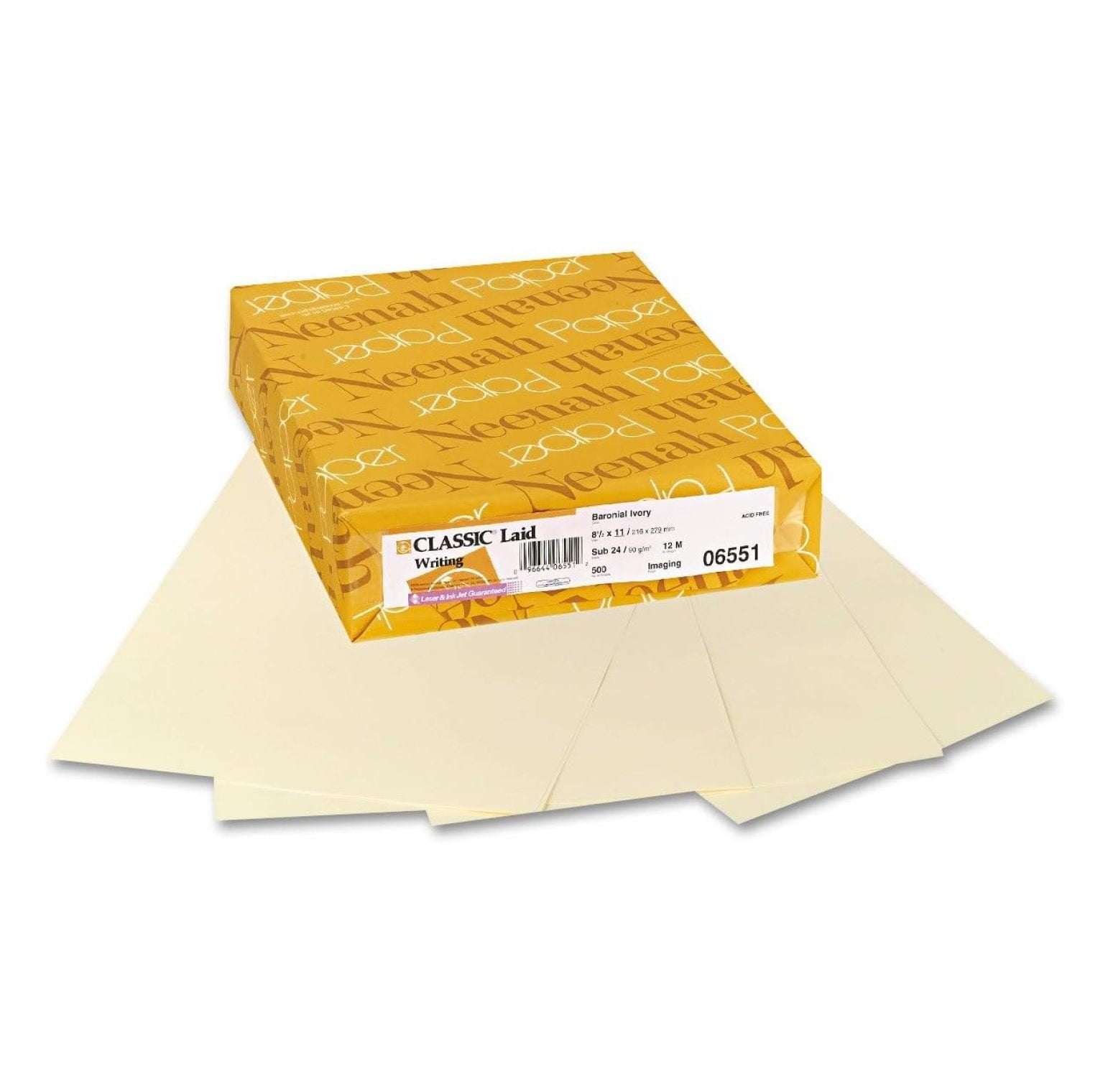 LeCeleBee Paper 06551 CLASSIC Laid Writing Paper, 24lb, 8 1/2 x 11 ...