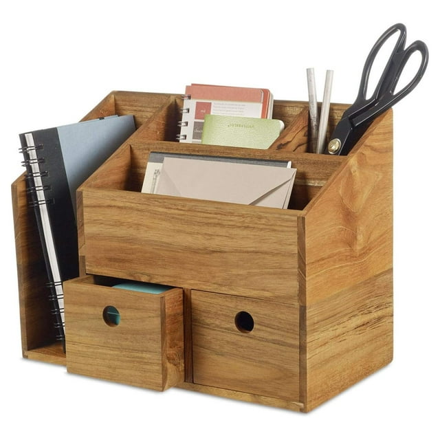 LeCeleBee Takara Command Center, Teak Wood Desktop and Countertop ...