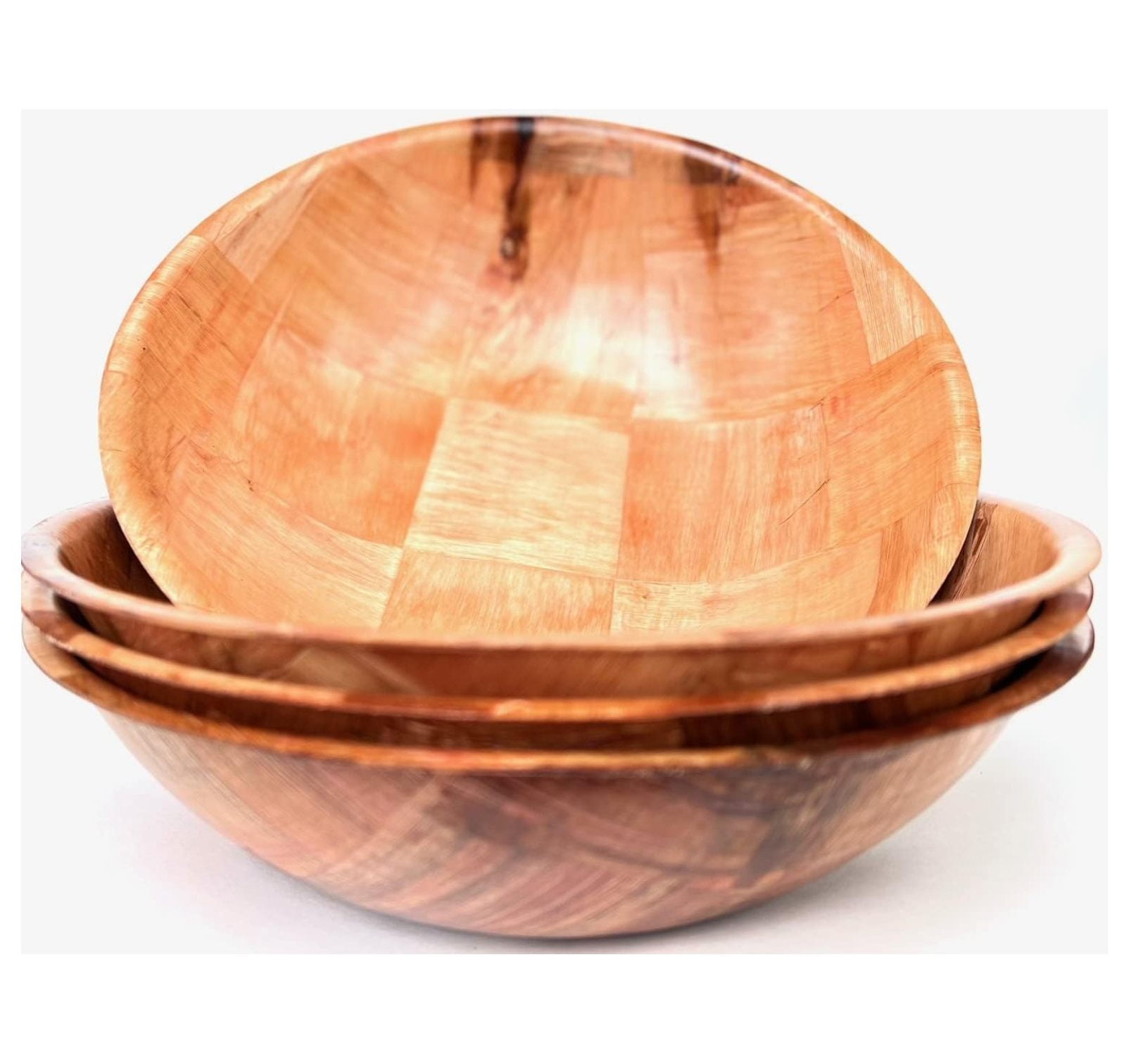 Lecelebee Wwb 10 Wooden Woven Salad Bowl 10 Inch Set Of 4 By Lecelebee