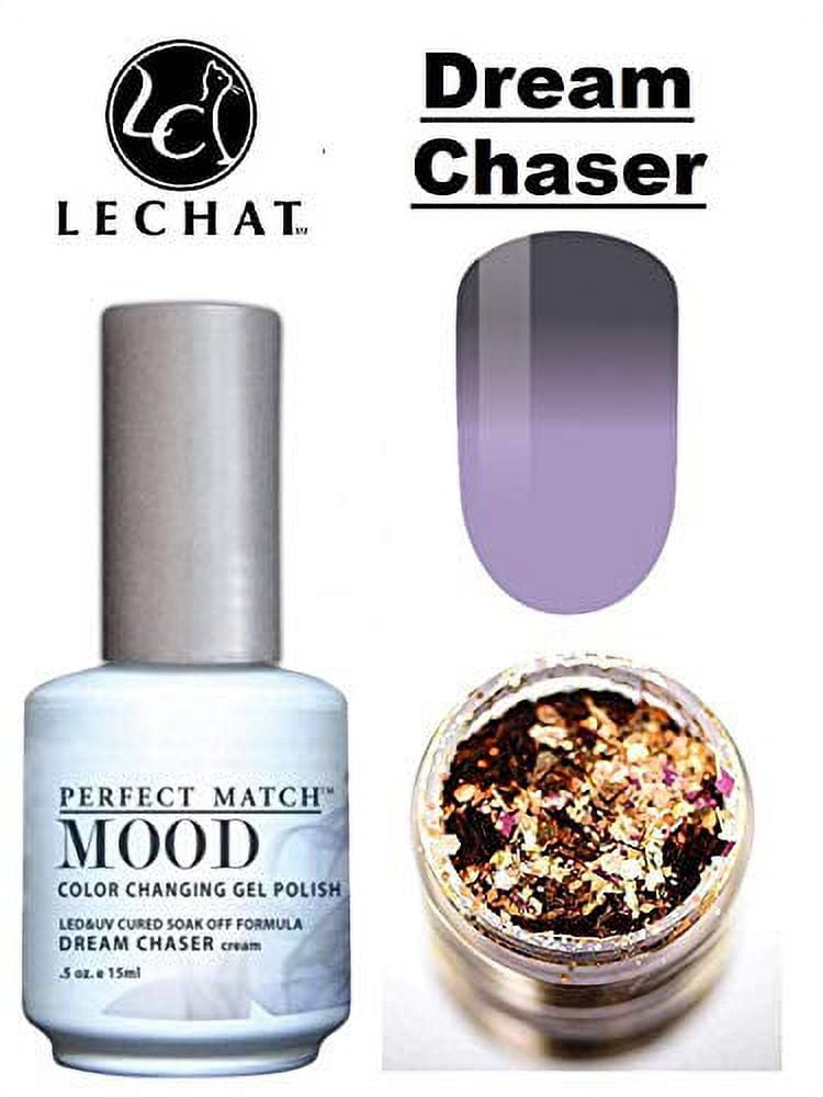 LeChat Perfect Match Mood Color Changing Gel Polish (with Nail Glitter ...