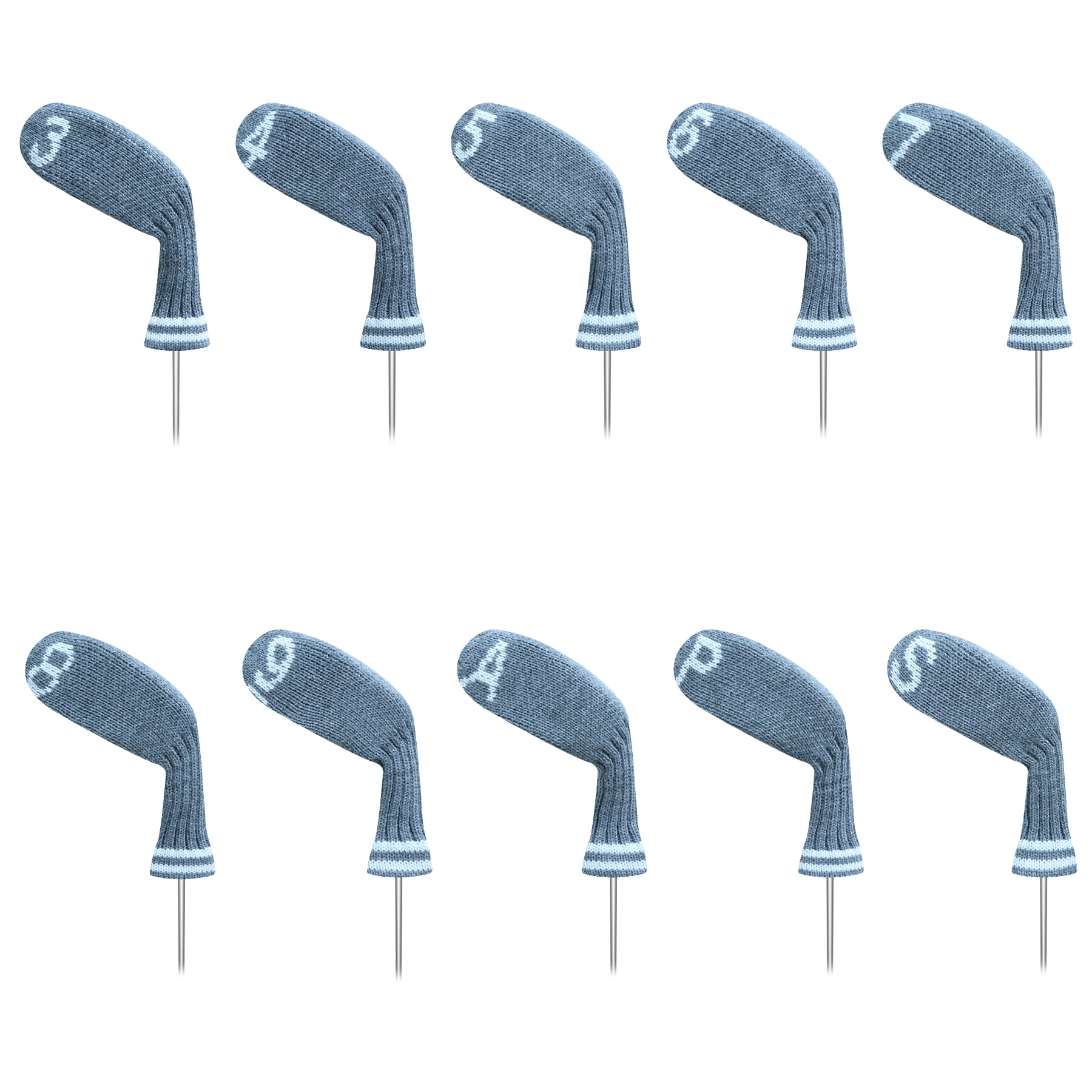 LeFeng 10pcs Knitted Golf Iron Head Covers 3-9/A/P/S Set - Lightweight ...