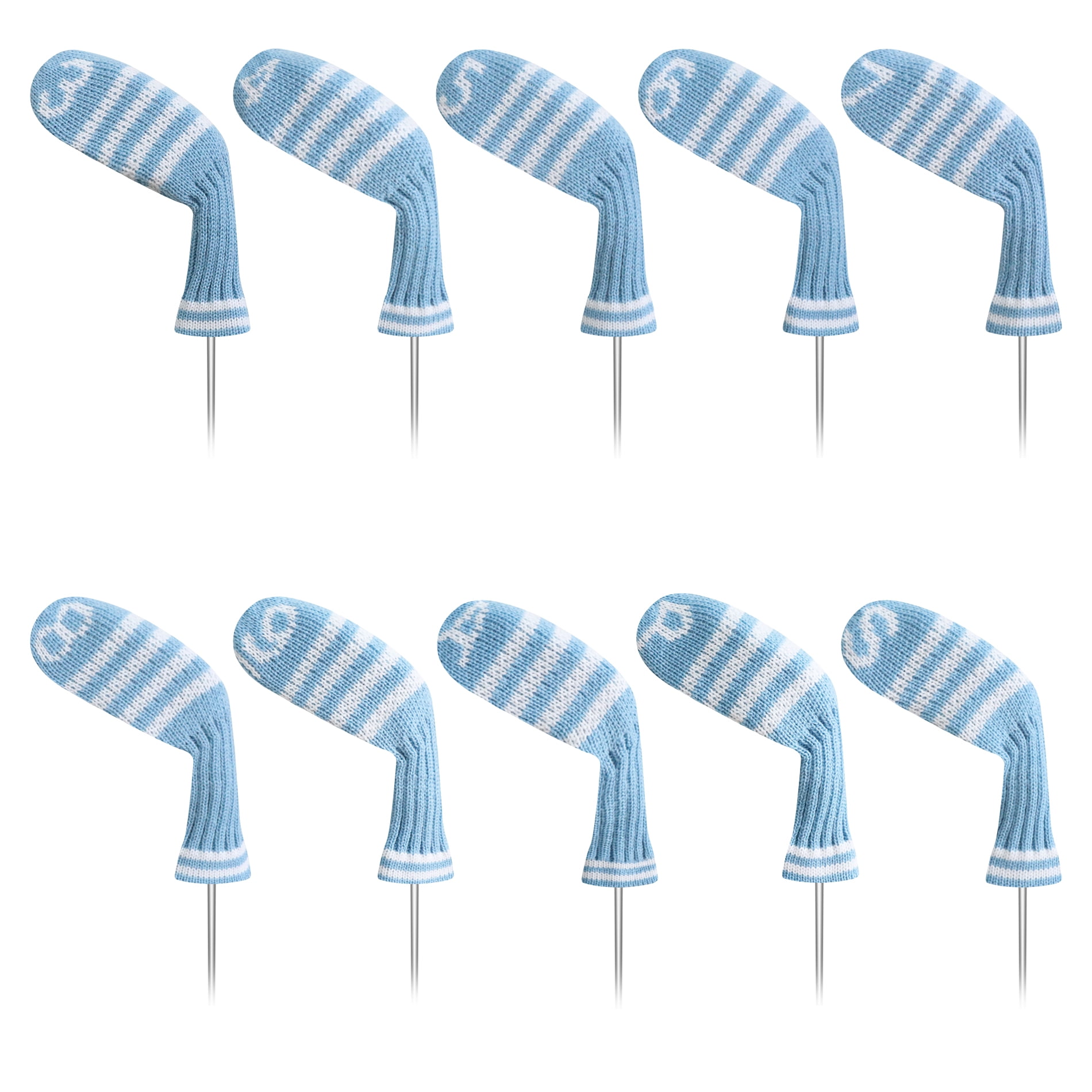 LeFeng 10pcs Knitted Golf Iron Head Covers 3-9/A/P/S Set - Lightweight ...