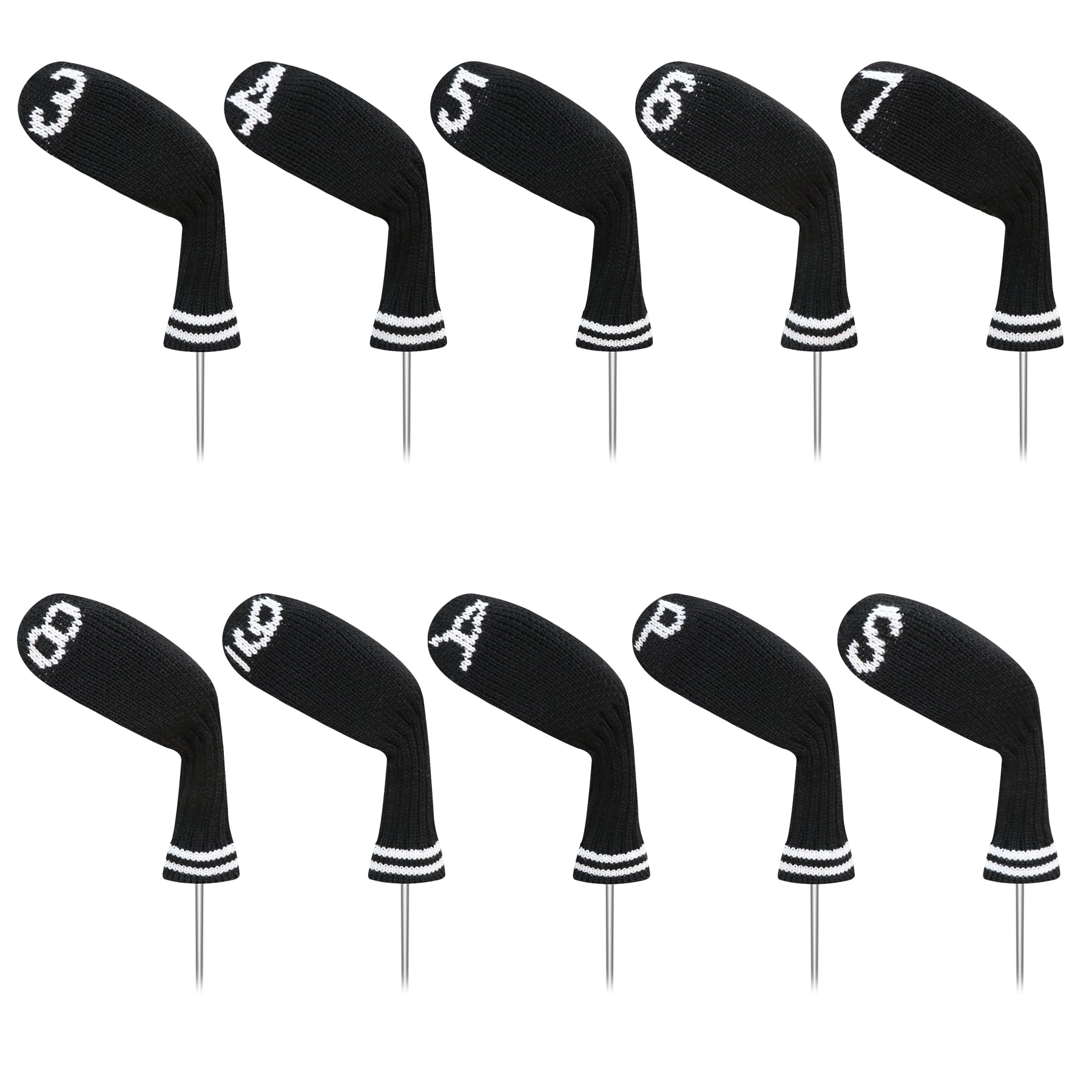 LeFeng Sports 10pcs Knitted Golf Iron Head Covers Set, Lightweight ...