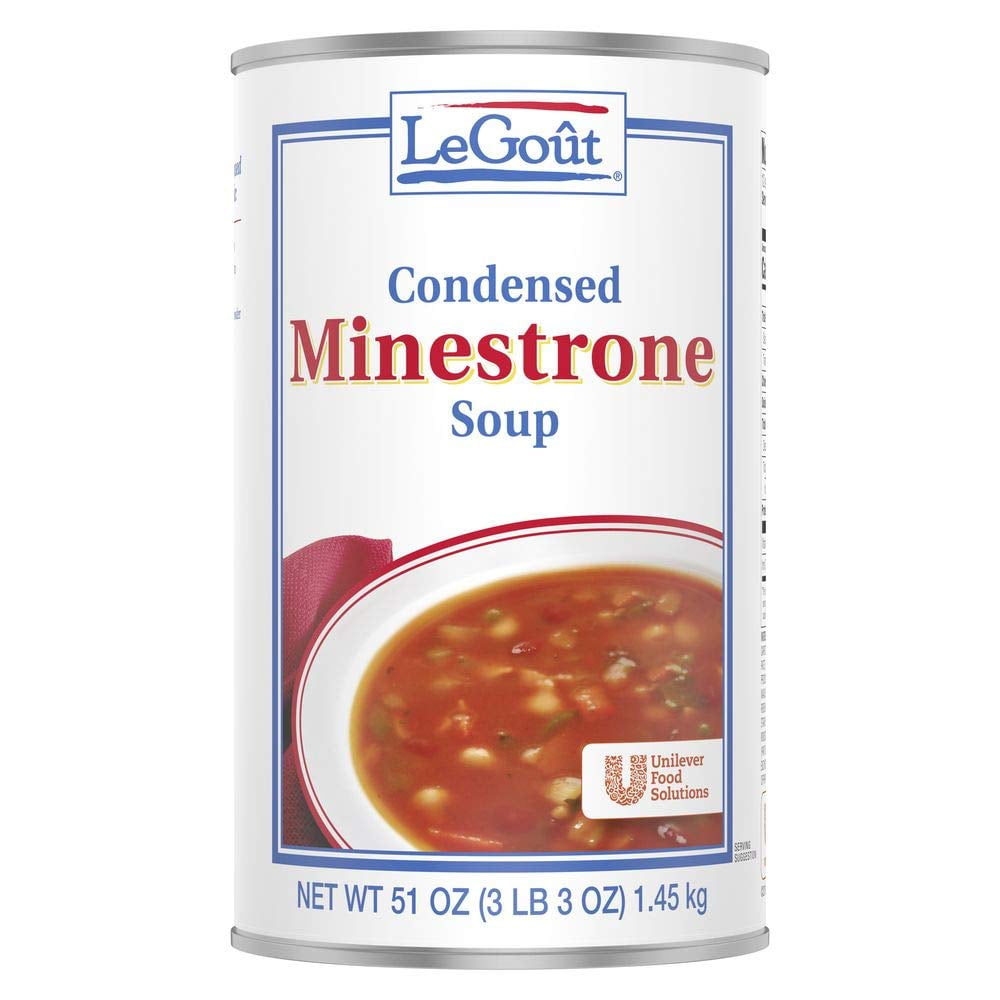 LeGout Minestrone Condensed Canned Soup, 0g Trans Fat, 51 oz, Pack of ...