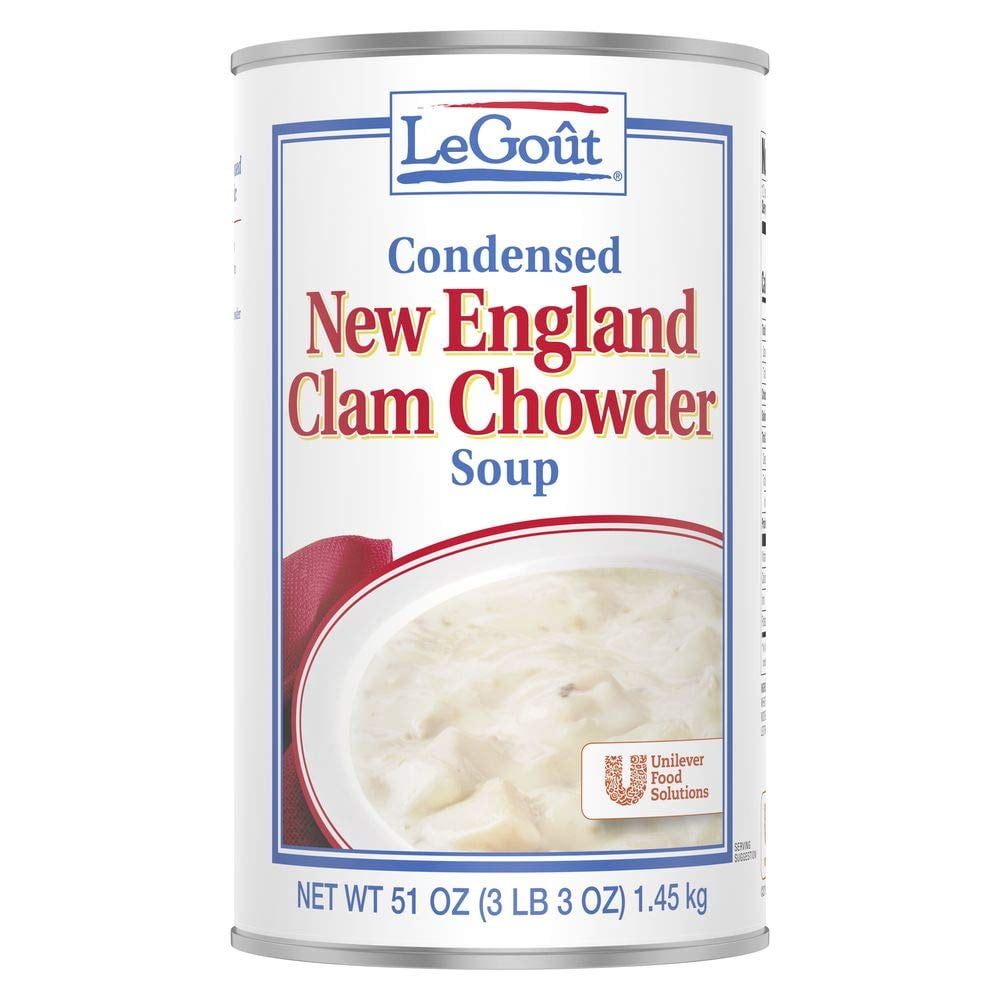 LeGout New England Clam Chowder Condensed Canned Soup, 0g Trans Fat, 51 ...