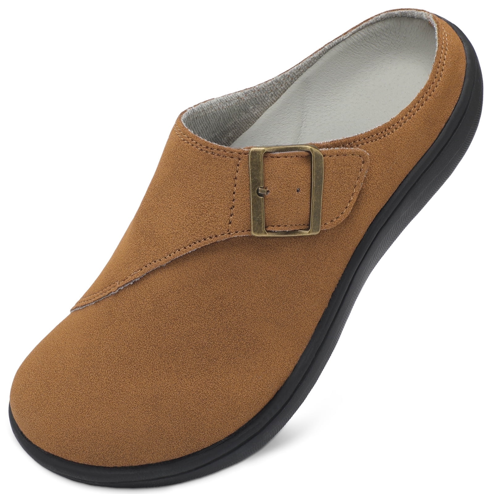 LeIsfIt Womens Wide Width Suede Clogs & Mules Shoes - Walmart.com