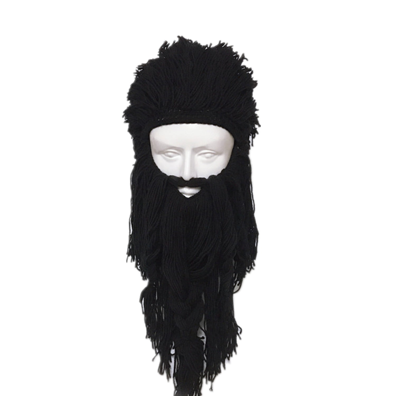 LeJulyeekay Adult Funny Hats Halloween Knit Viking Beard Hat Creative ...
