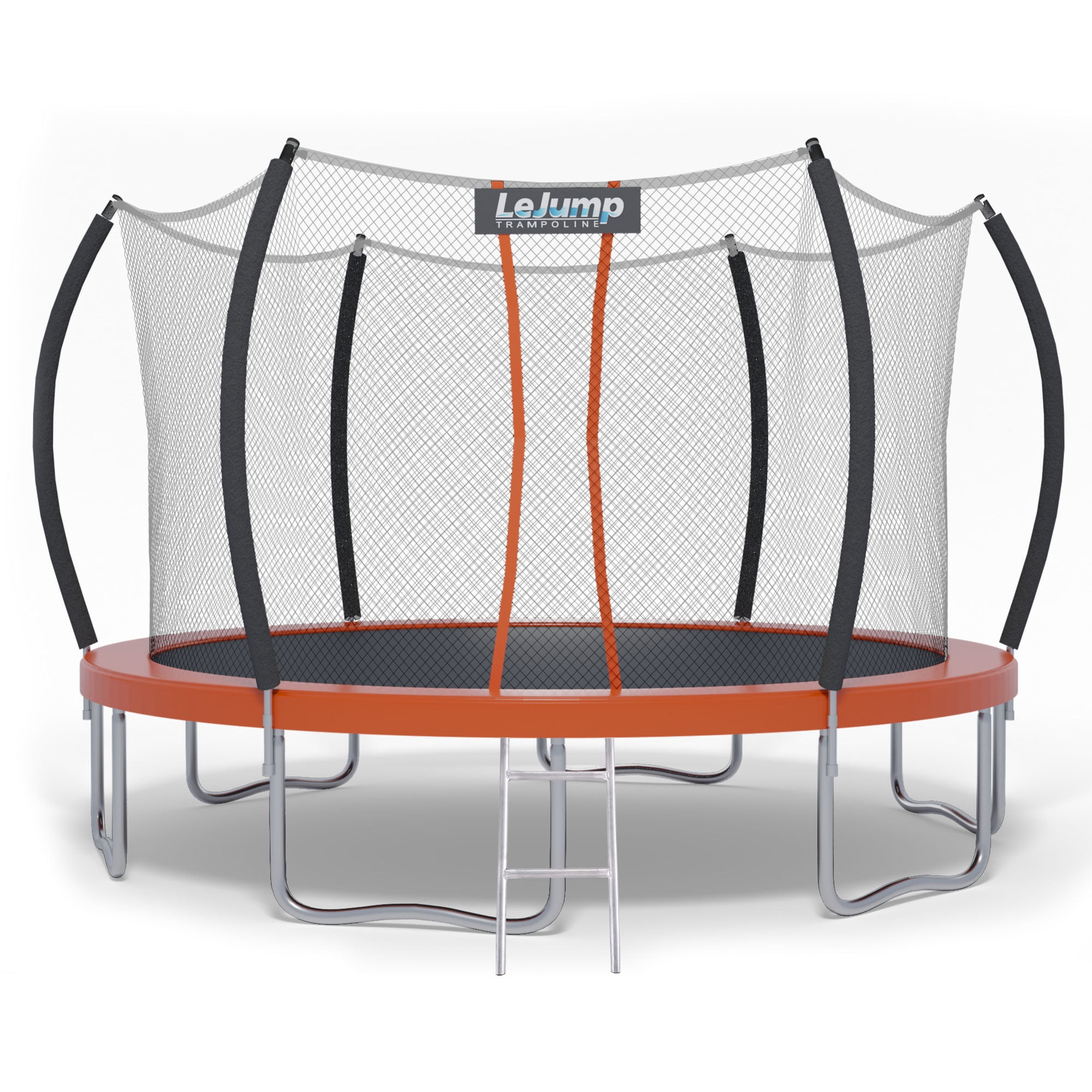 LeJump Sunrise Recreational Big Trampolines with Enclosure Net, Orange ...