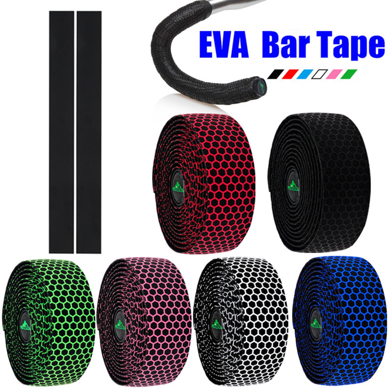 LeKY 1 Set Elastic EVA Bar Tape Comfortable Honeycomb Design Handlebar ...