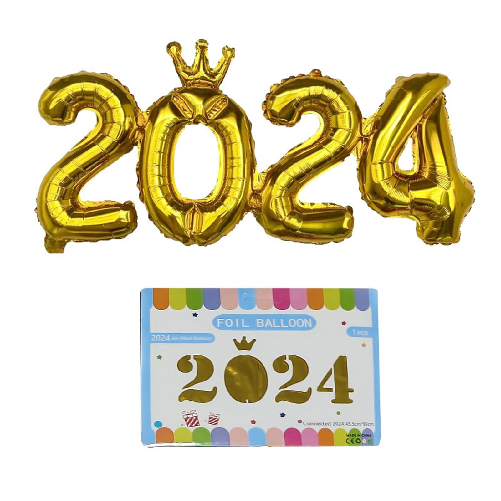 LeKY 2024 Balloon 2024 Number Balloon Decoration Bright Color ...
