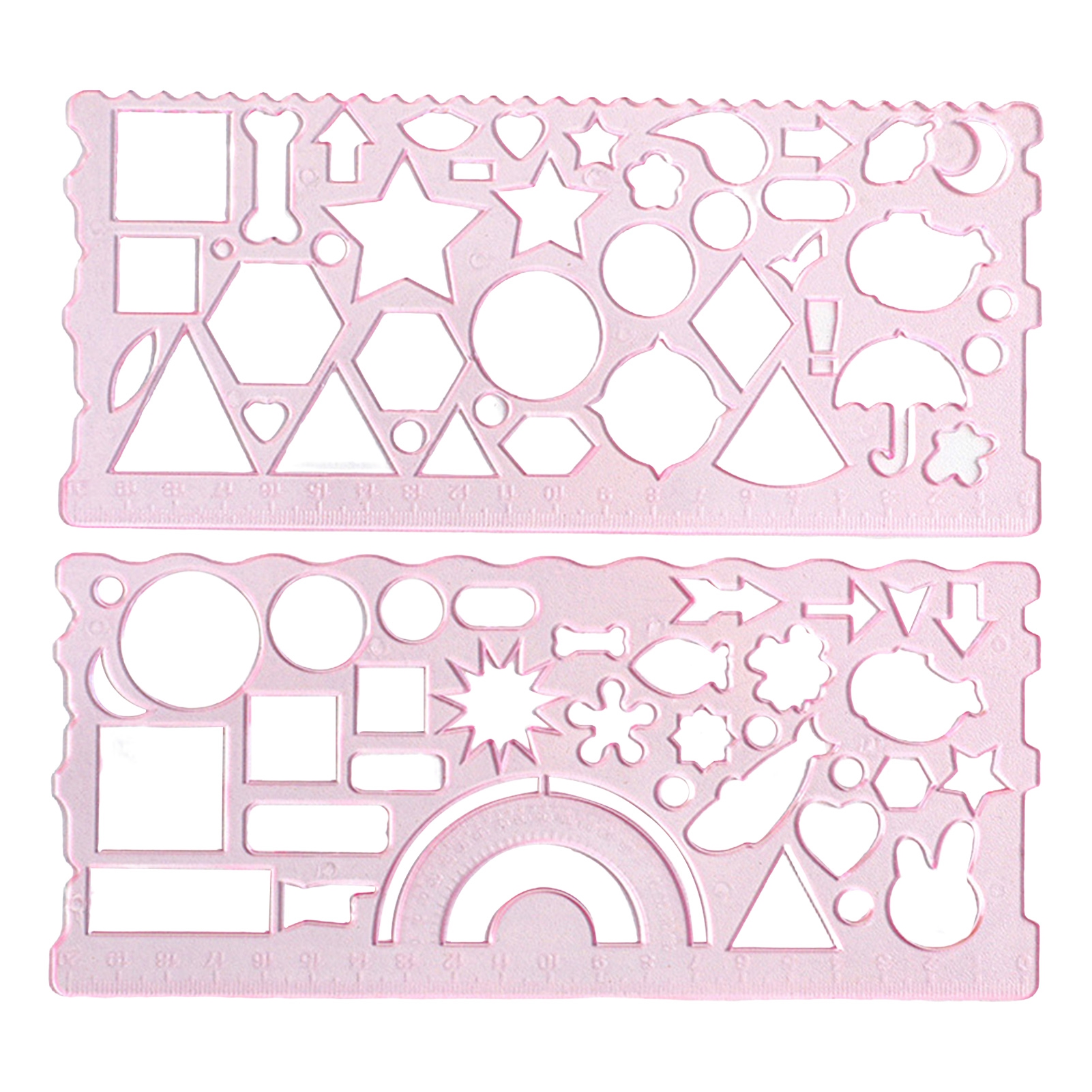 LeKY Clear Geometric Drawing Ruler Set Precise Multifunctional ...