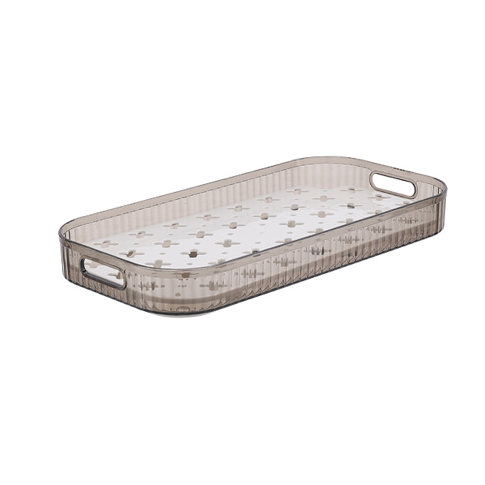 LeKY Countertop Tea Tray Tea Cup Tray Double Layer Hollow Drain Modern ...