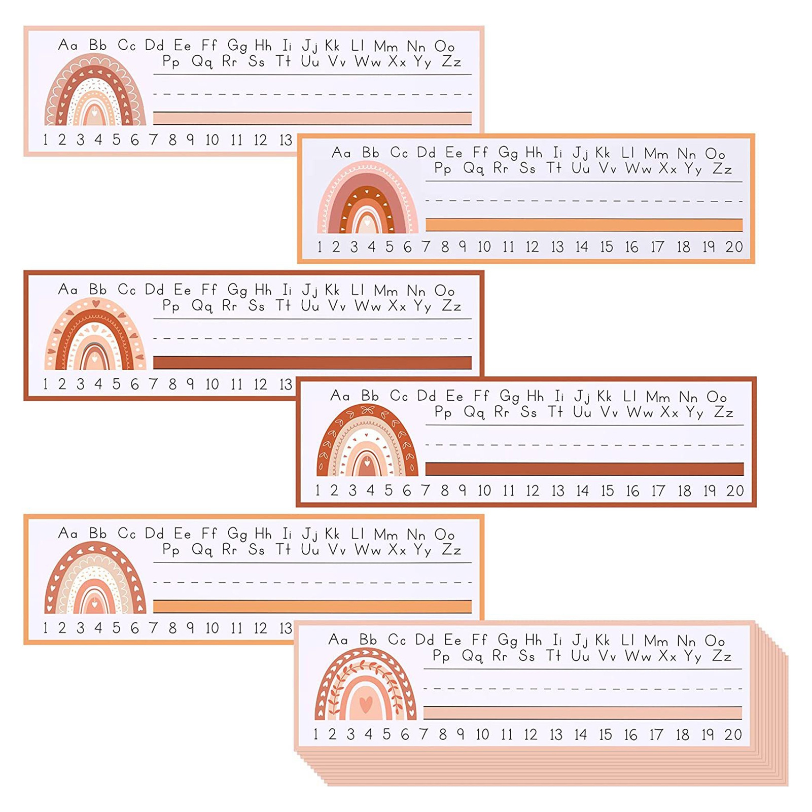 LeKY Student Name Plates Classroom Desk Name Tags Boho Rainbow ...