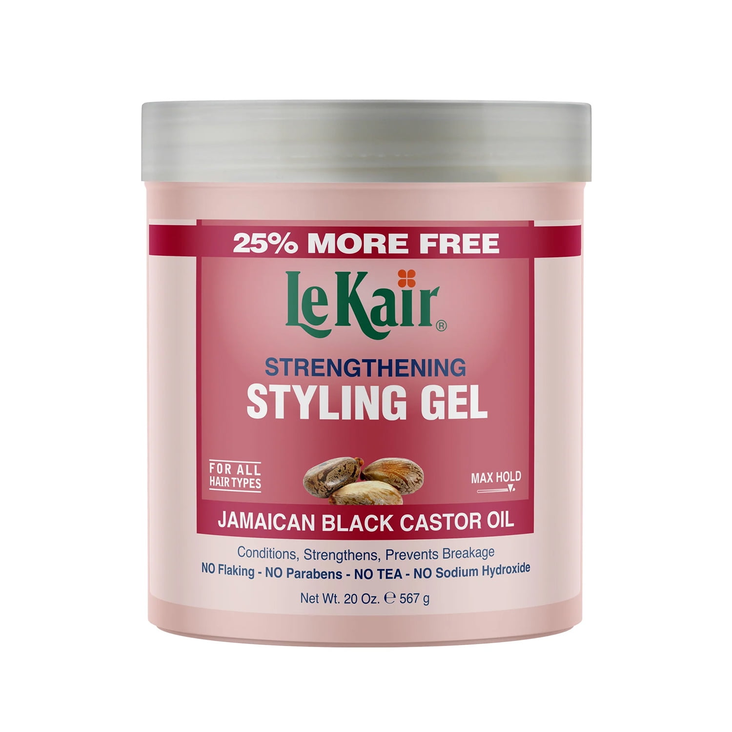 LeKair Clear Styling Hair Gel Strengthening with Jamaican Black Castor ...