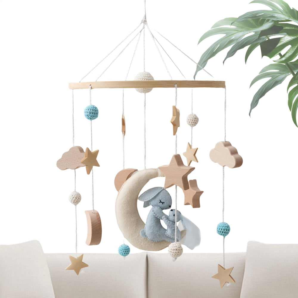 LeKing Baby Crib Mobile Nursery Decor Mobile Rotatable Soothing Bed ...