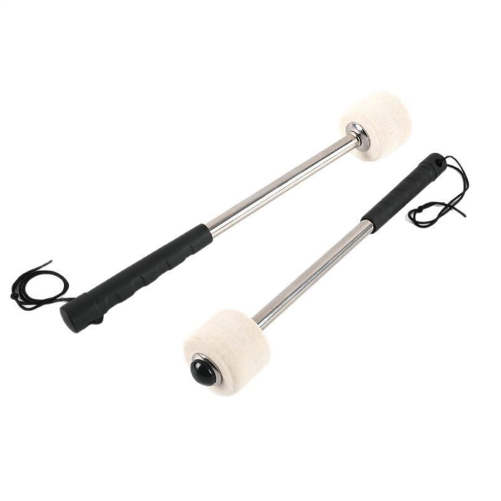 LeKing Drum Mallets Bass Drum Felt Head Stick Soft Anti-Slip Percussion ...