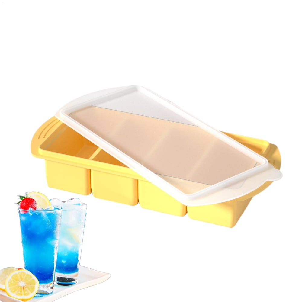 LeKing Freezer Silicone Tray Silicone Freezer Food Tray with Lid 4 ...