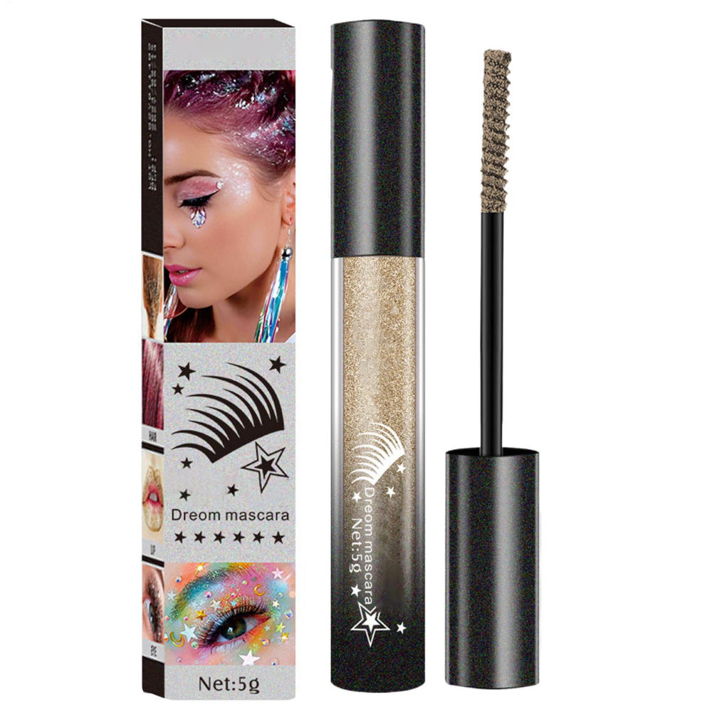 LeKing Gold Mascara Waterproof Sparkling Mascara Sparkling Eyelashes ...