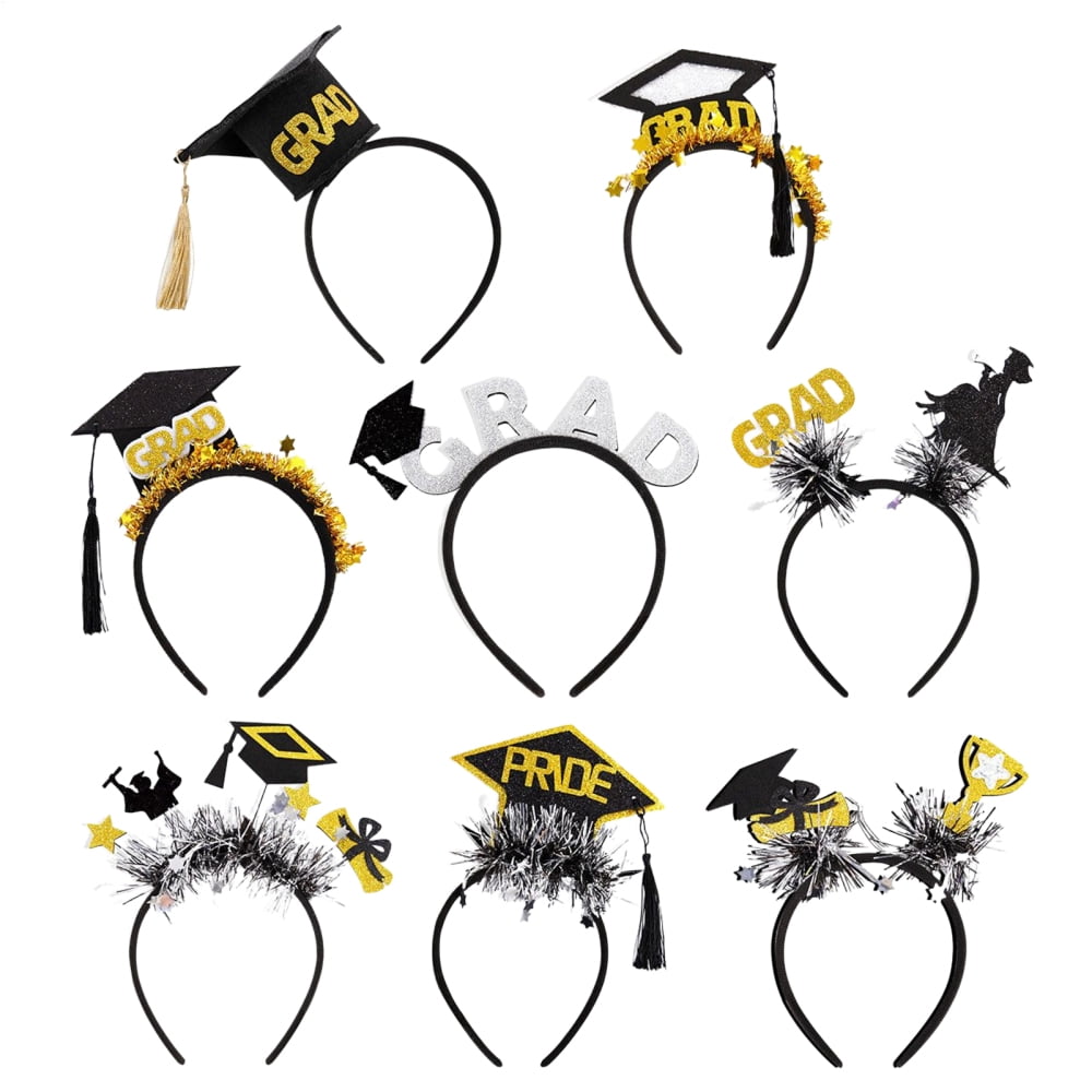 LeKing Grad Headband Grad Dress Up Felt Headwear Graduation Dress Up ...