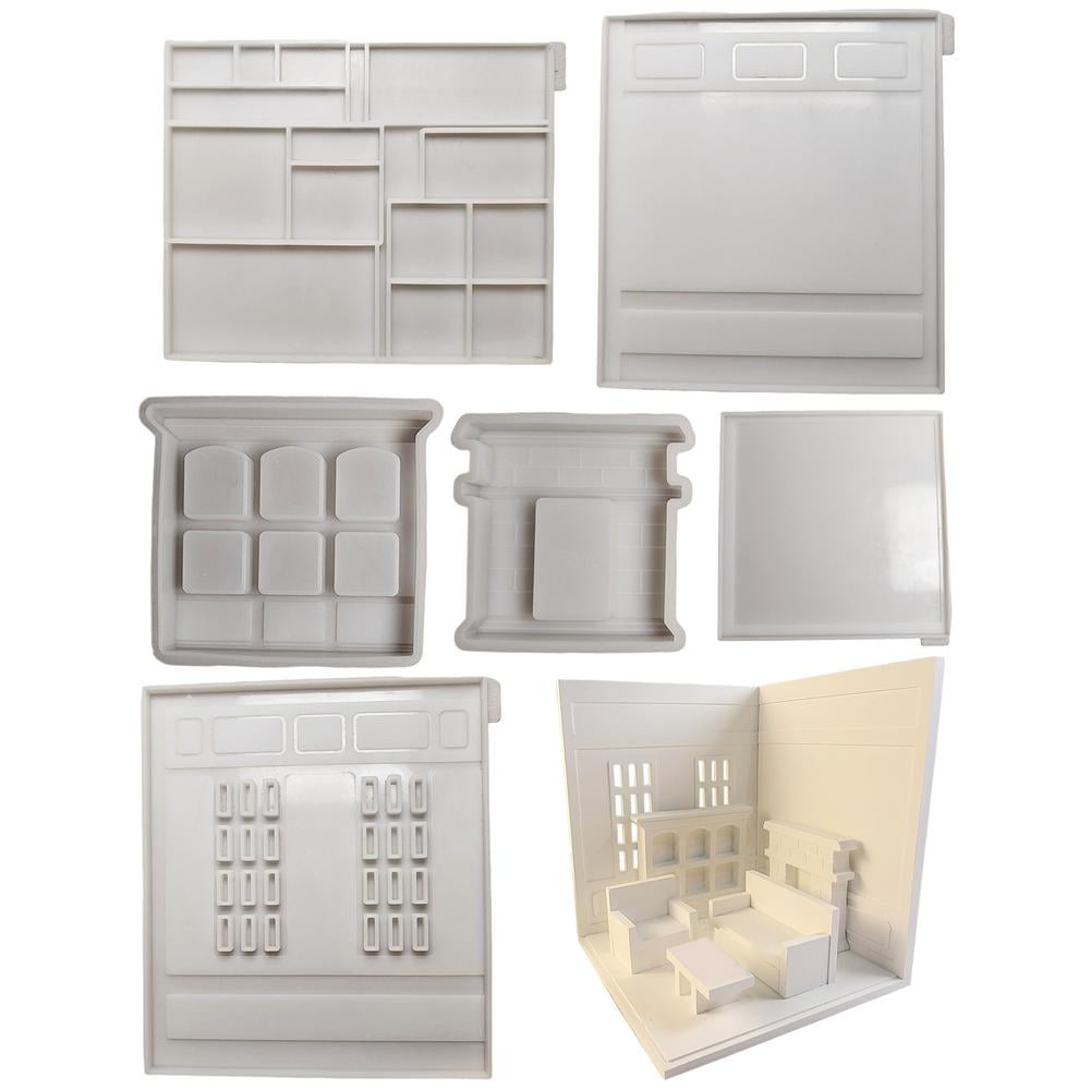 LeKing House Molds Silicone Doll House Making Mould Set of 6 Home ...
