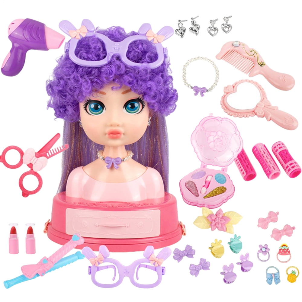 LeKing Kids Hairdressing Makeup Dolls Girls Beauty Salon Set for ...