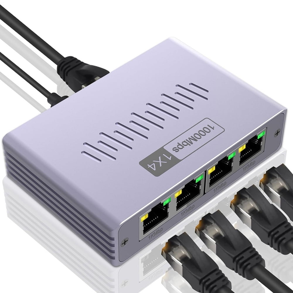 LeKing Lan Splitter Ethernet Cable Splitter 1 in 4 out Low-Latency ...