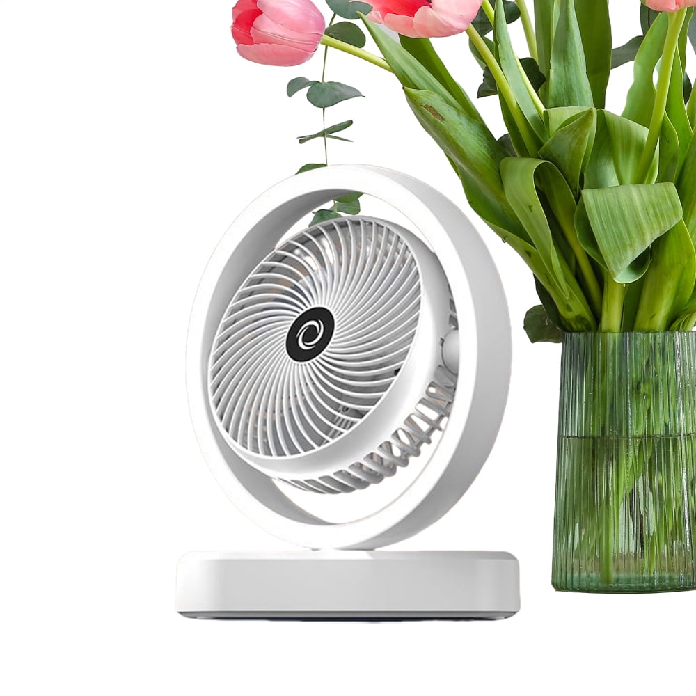 LeKing Quiet Desk Fan Small Table Fan with Dimmable Light Air Cooler ...