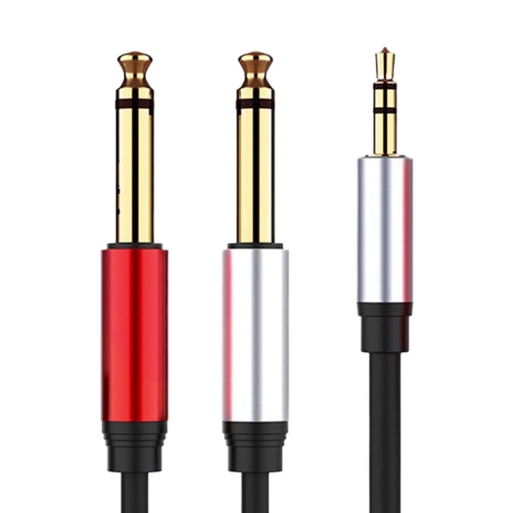 LeKing Stereo 3.5mm to Two Mono 6.35mm Cable 3.5mm Stereo to Two 6.35mm ...