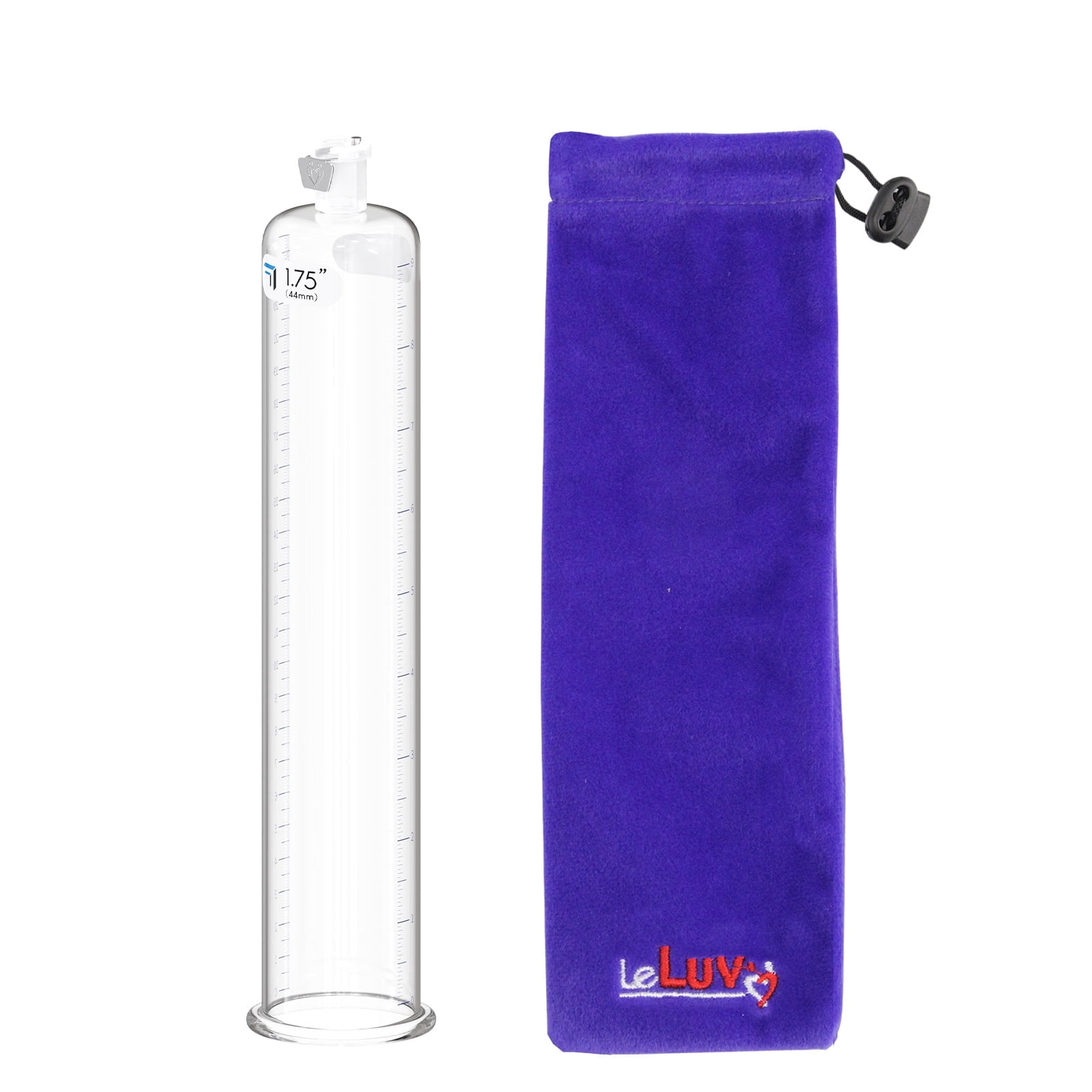 LeLuv Round Flange Vacuum Cylinder, Clear Acrylic, 1.75 Inch Diameter x ...
